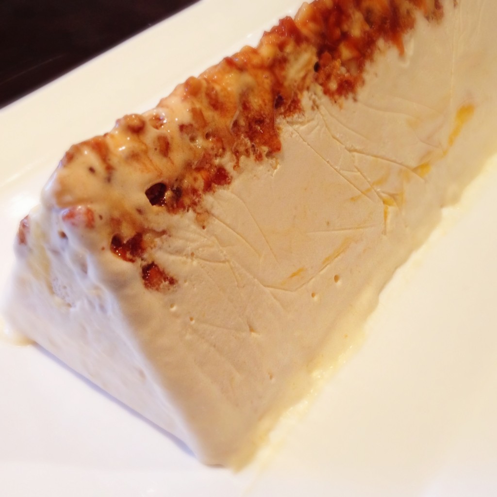 Mango Semi-freddo with Macadamia Praline